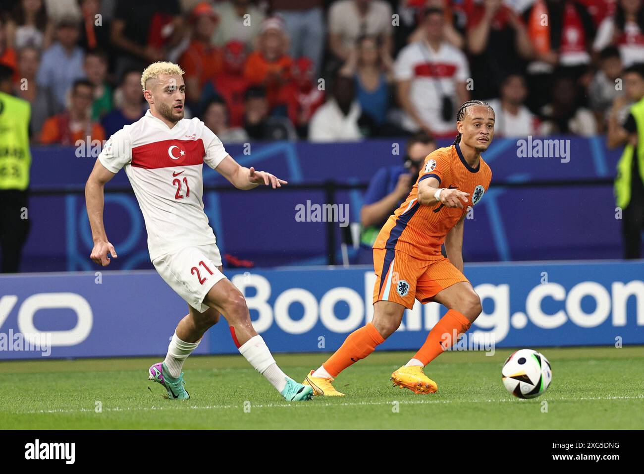 Berlin, Germany. 6th July 2024. Bars Alper Ylmaz (Turkiye)Xavi Simons ...