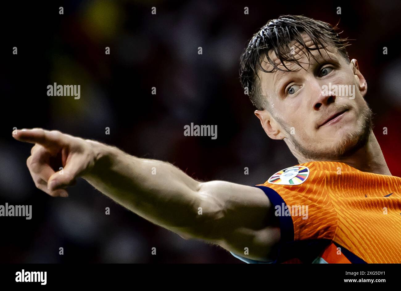 BERLIN - Wout Weghorst of Holland during the UEFA EURO 2024 quarter ...