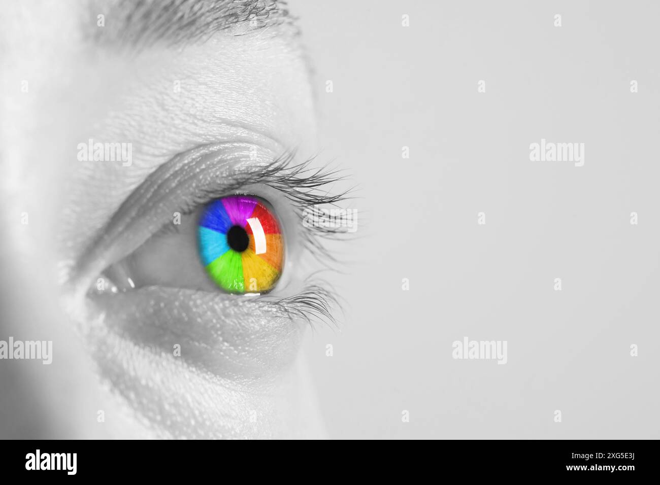 Rainbow colors in face hi-res stock photography and images - Alamy