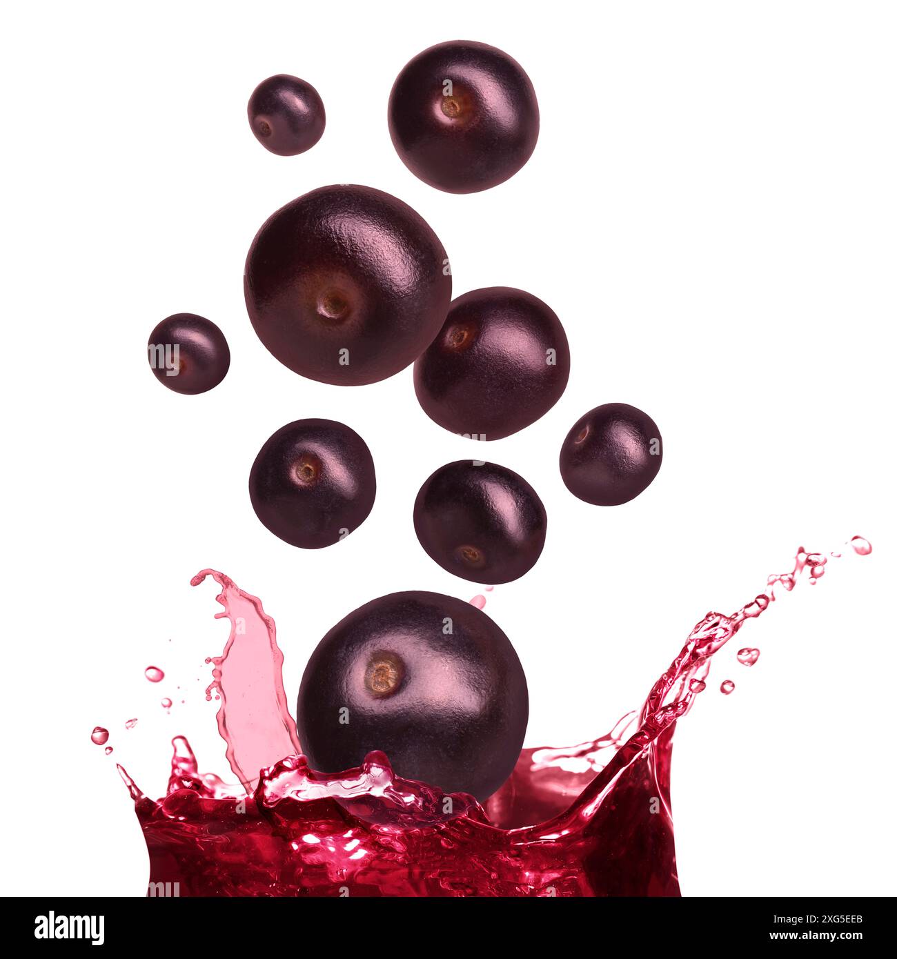 Different berries splashing juice hi-res stock photography and images ...