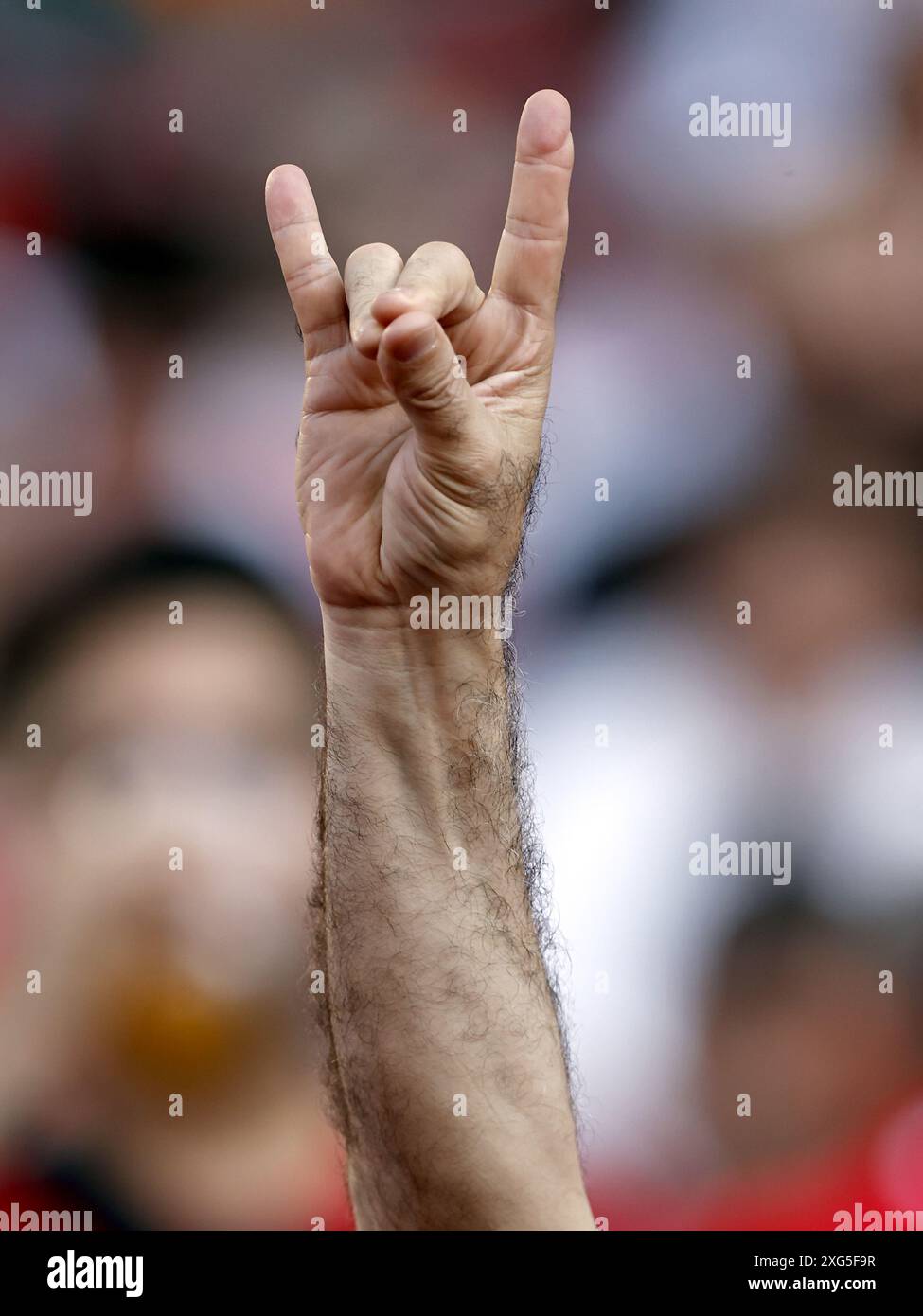 BERLIN - The wolf salute during the UEFA EURO 2024 quarter-final match ...
