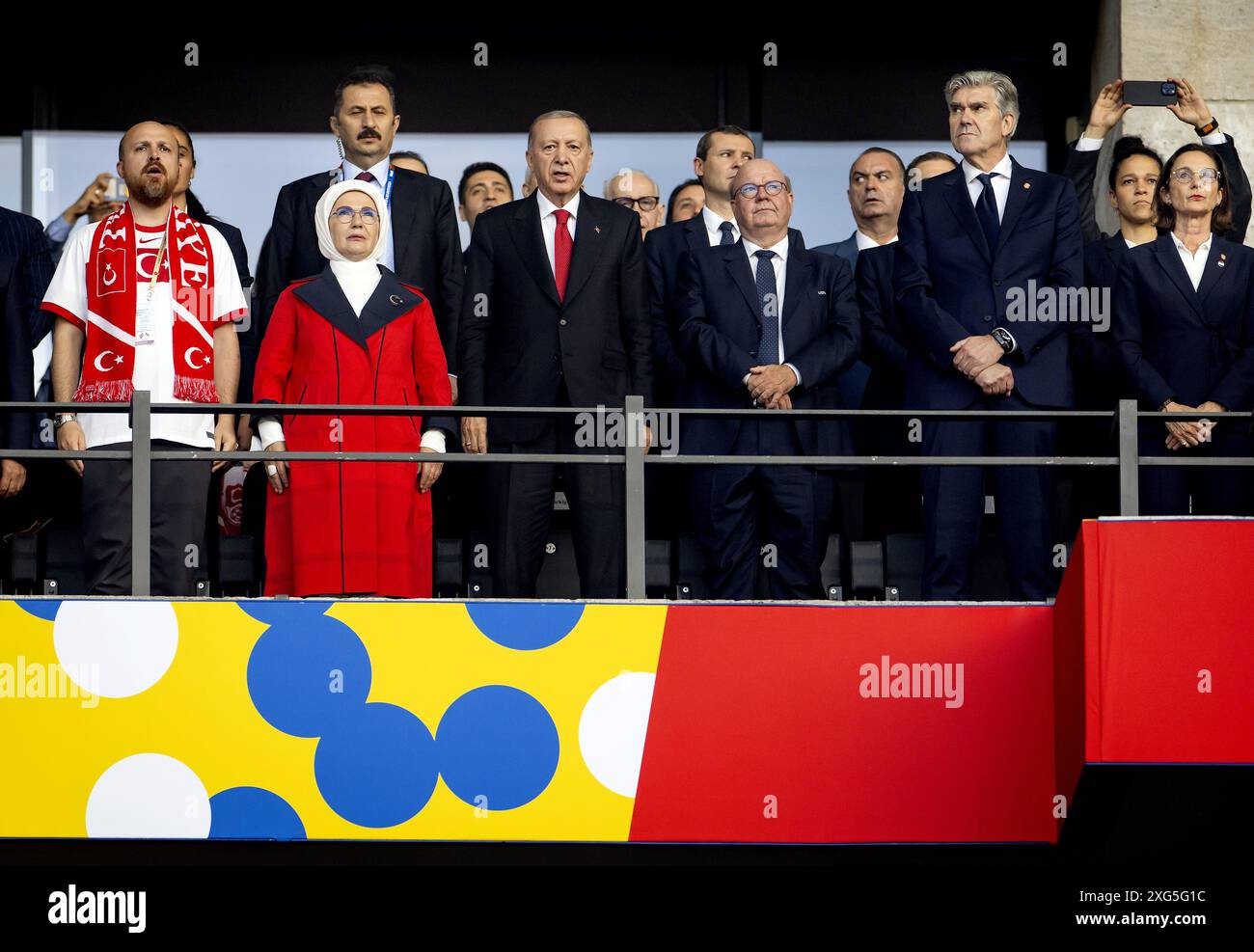 BERLIN - President of Turkey Recep Tayyip Erdogan during the UEFA EURO 2024 quarter-final match ...