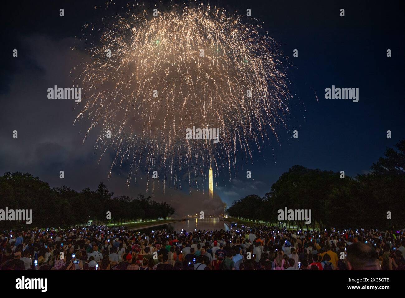 Fireworks are exploding over the National Mall as people celebrate US ...