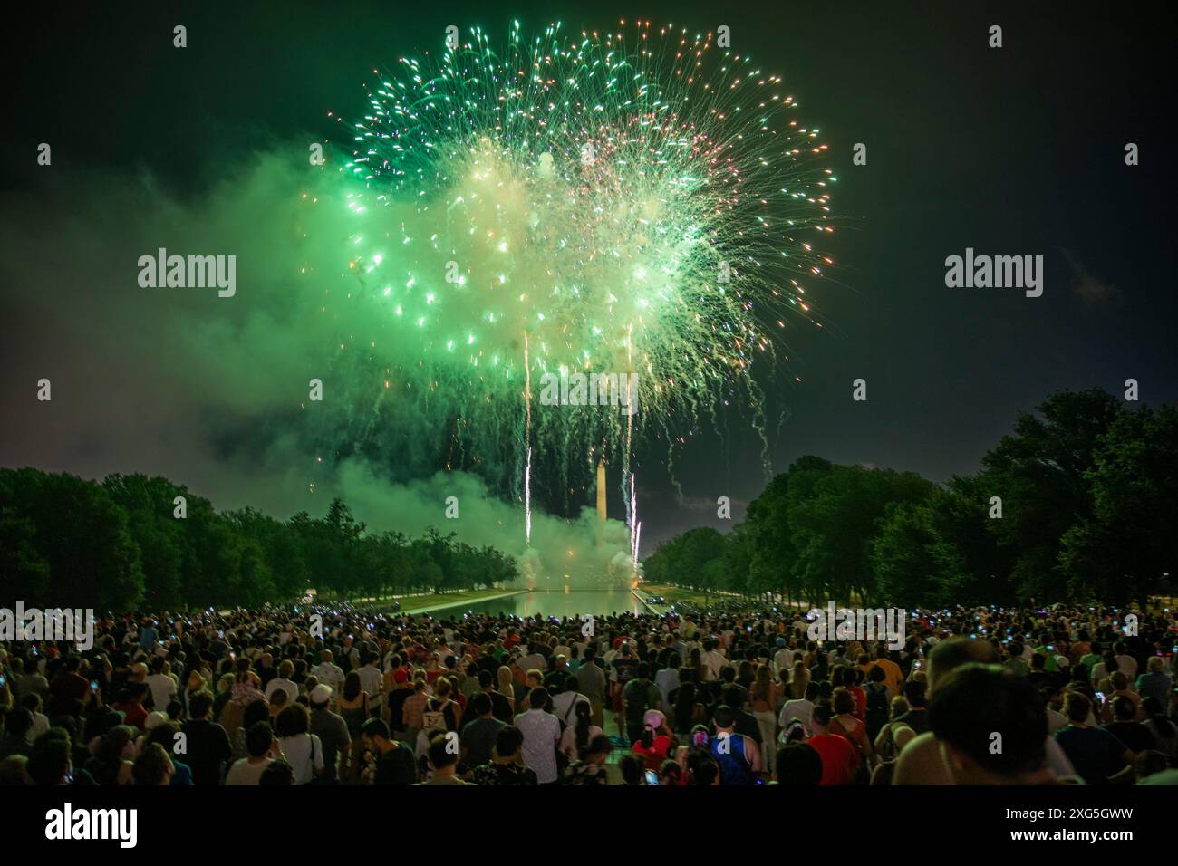 Fireworks are exploding over the National Mall as people celebrate US ...