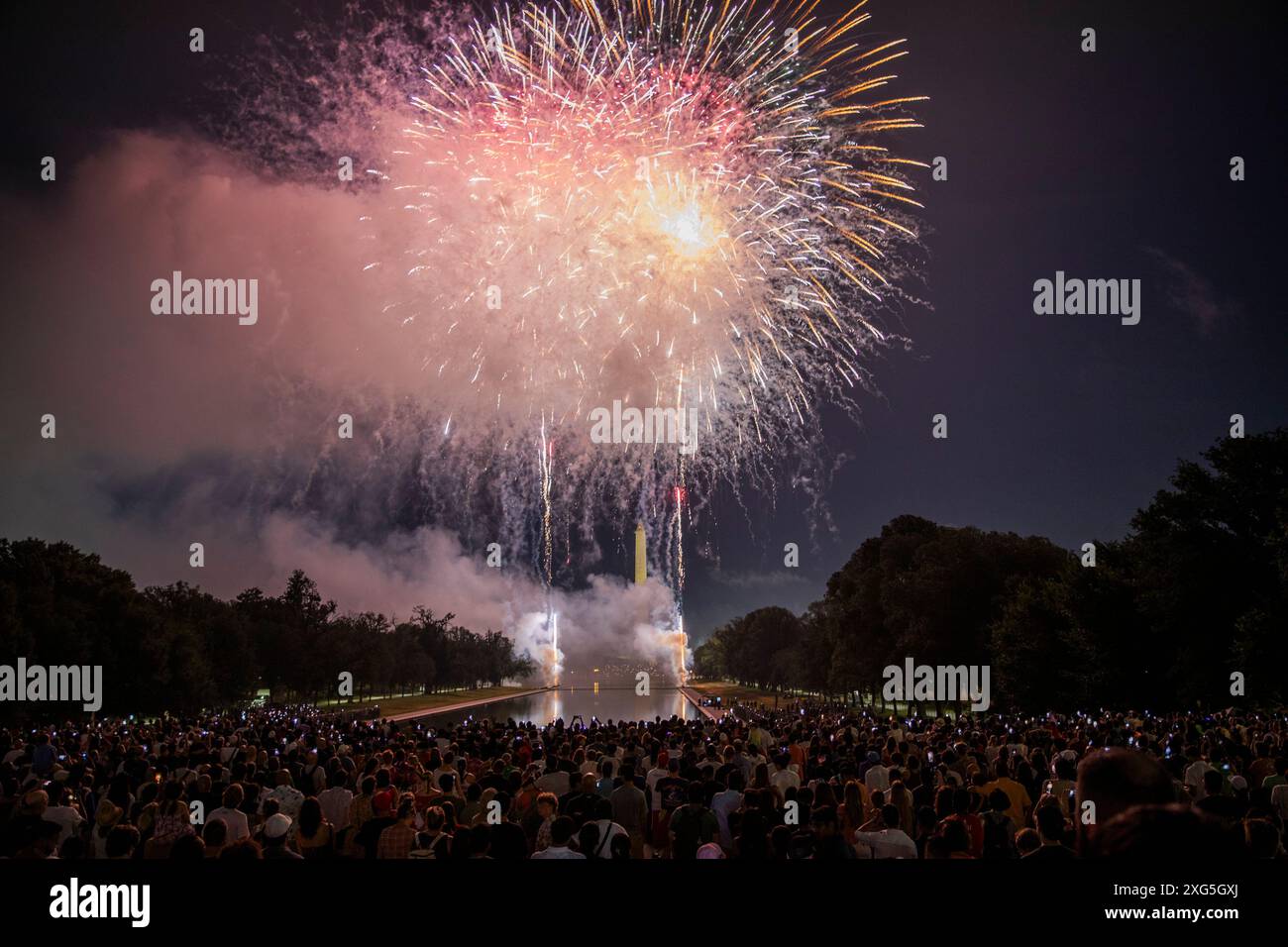 Fireworks are exploding over the National Mall as people celebrate US ...