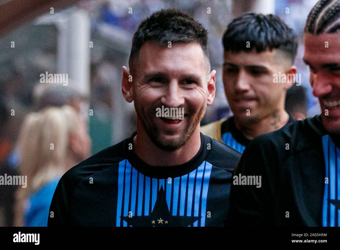 MIAMI GARDENS, FLORIDA - JUNE 29: Lionel Messi of Argentina during the ...