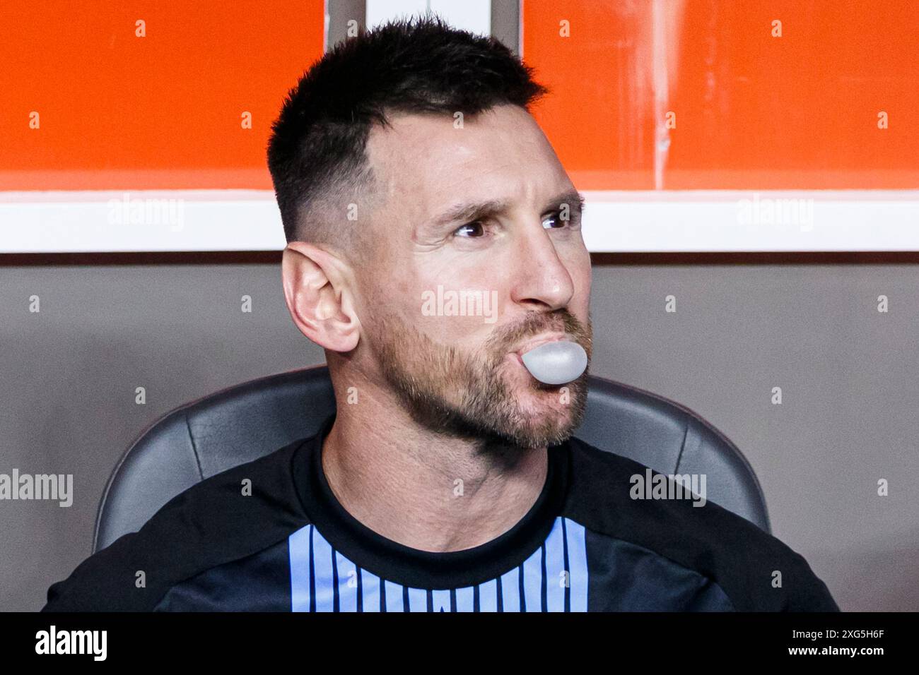 MIAMI GARDENS, FLORIDA - JUNE 29: Lionel Messi of Argentina during the ...