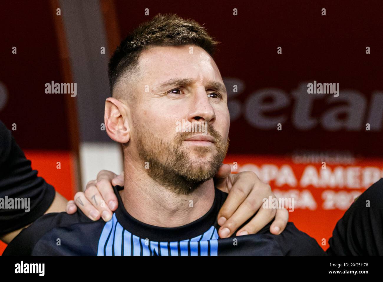 MIAMI GARDENS, FLORIDA - JUNE 29: Lionel Messi of Argentina during the ...