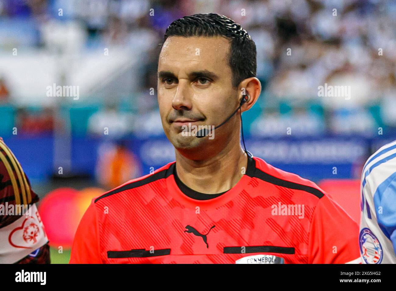 MIAMI GARDENS, FLORIDA - JUNE 29: Referee Cesar Ramos during the ...