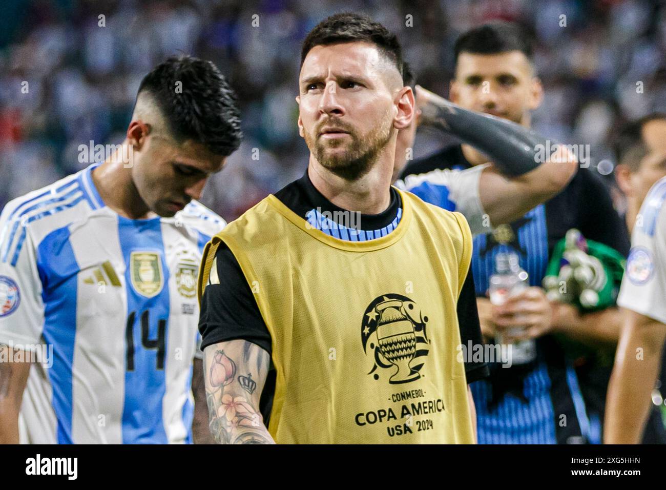 MIAMI GARDENS, FLORIDA - JUNE 29: Lionel Messi of Argentina during the ...