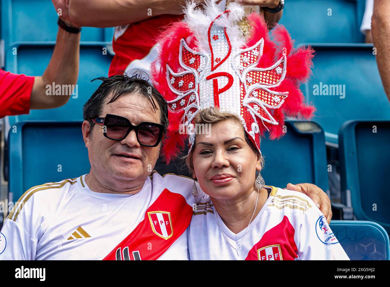 KANSAS CITY, KANSAS - JUNE 25: Peru fans prior the CONMEBOL Copa ...