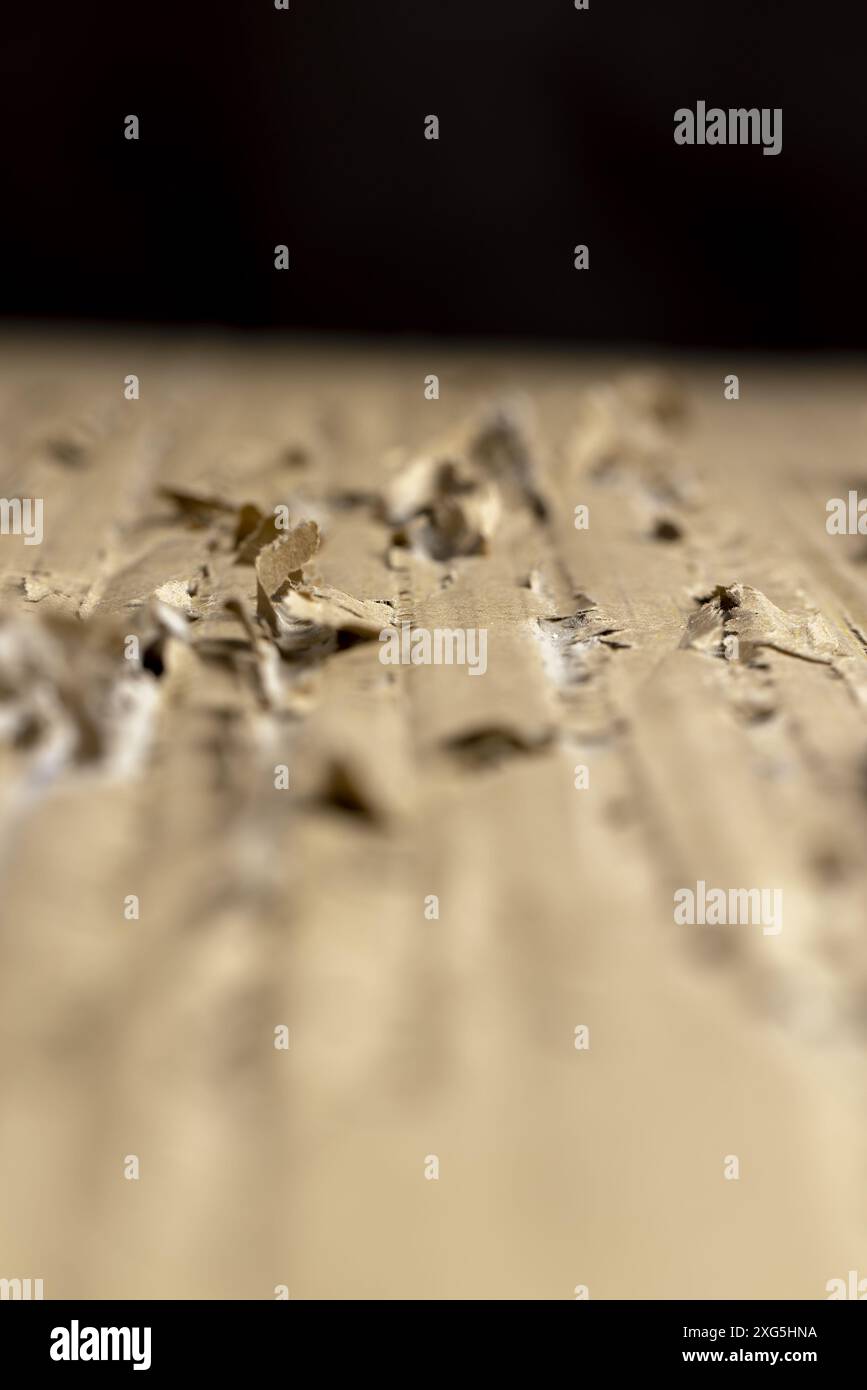 old crumpled and damaged waste paper cardboard, damaged packaging ...