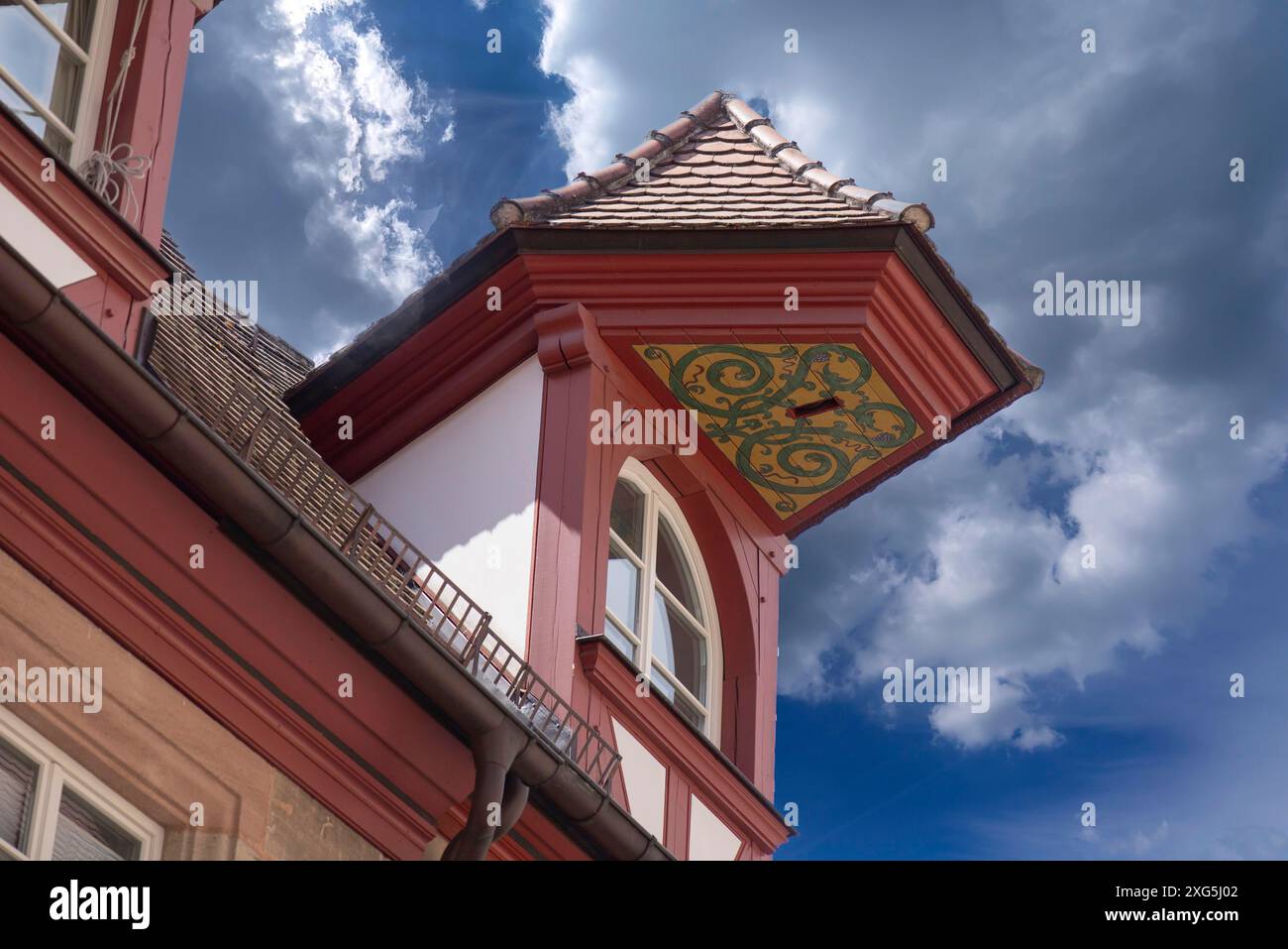 Historic roof lift bay windows on a residential building ...