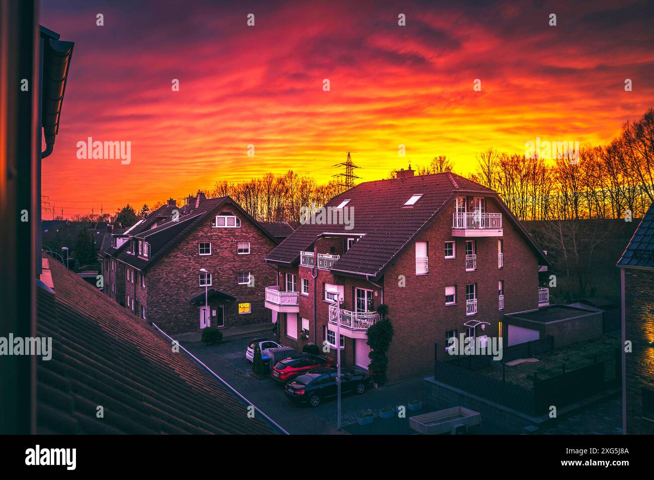 Sunset with Sahara dust Stock Photo - Alamy