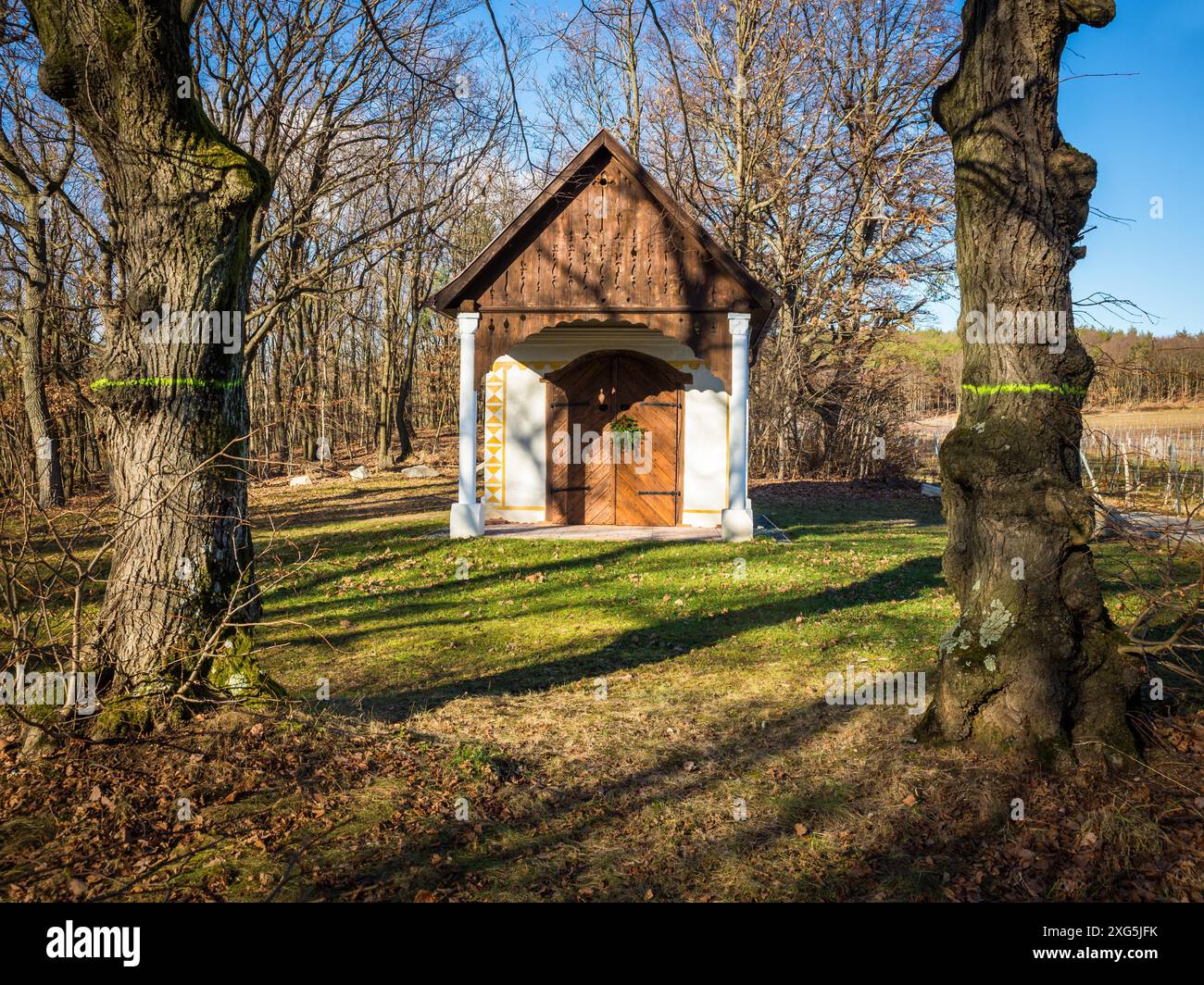 Hunter chapel in the woods in burgenland Stock Photo - Alamy