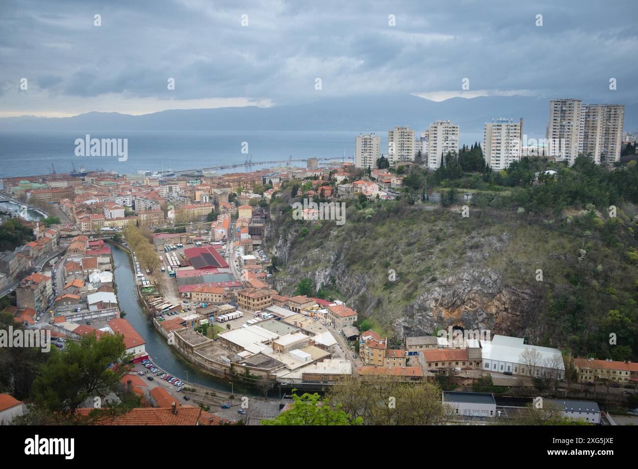 A view of Rijeka and Adriatic Coast from Trsat Castle Stock Photo - Alamy