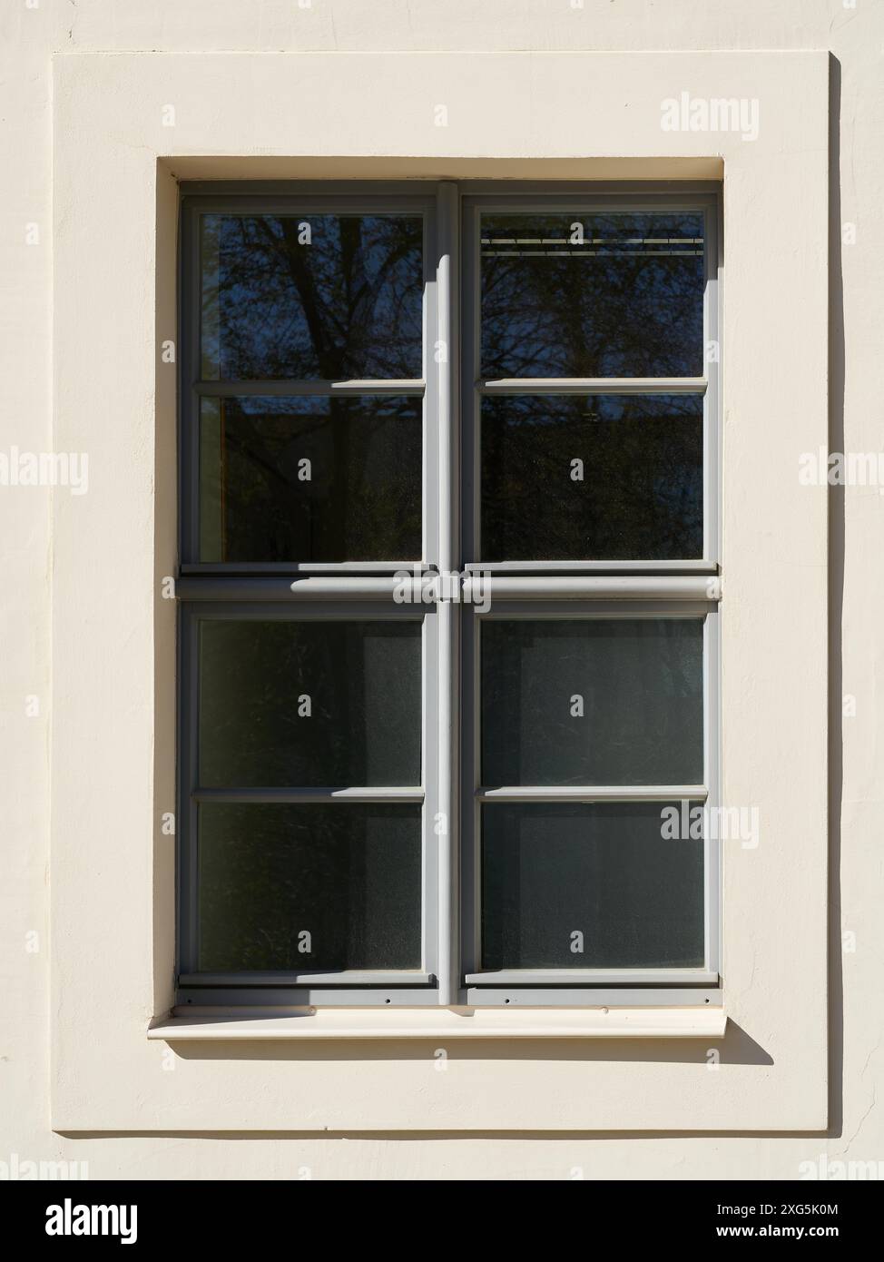 Single window of an old renovated house in the historic centre of ...