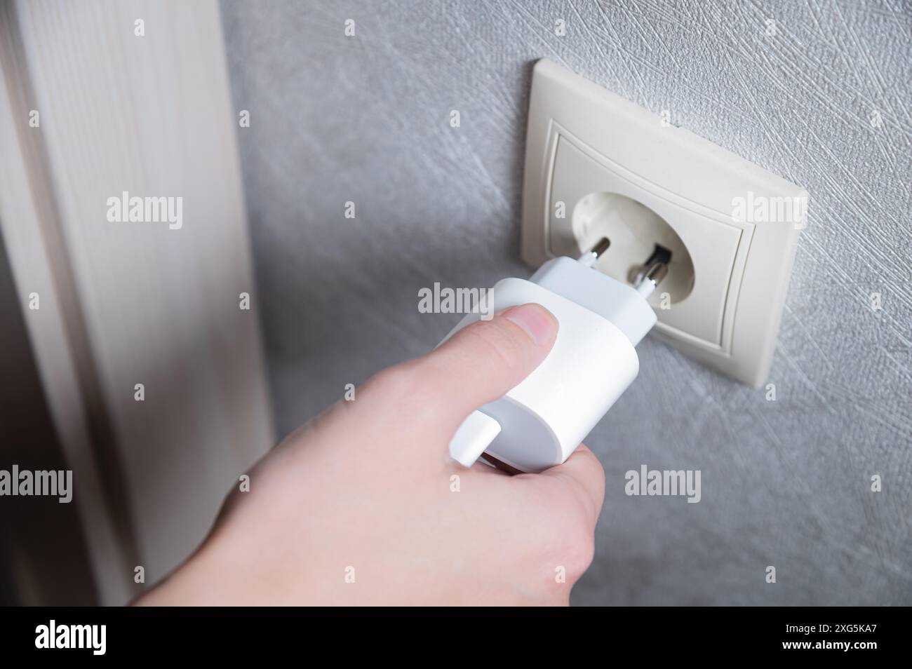 European plug adapter hi-res stock photography and images - Alamy