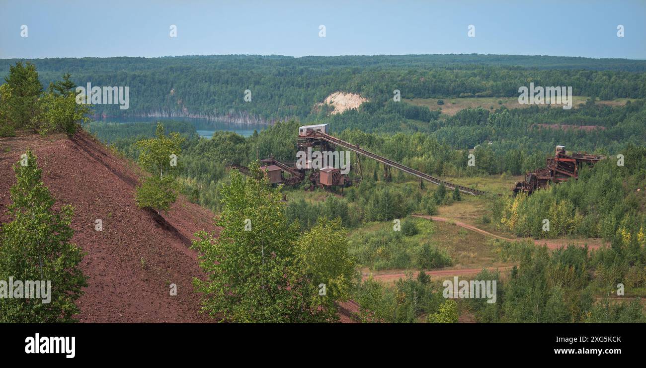 View of the D Pocket at the former Hill Annex iron mine in Minnesota ...