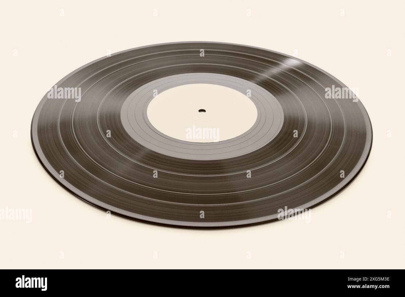 Vintage Vinyl record isolated on beige background. Mock up template ...