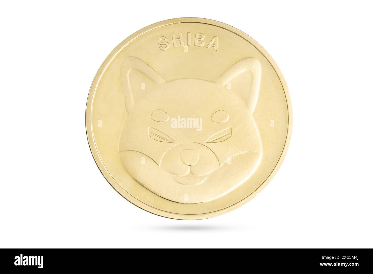 Shiba coin isolated on white background. Cryptocurrency Stock Photo - Alamy