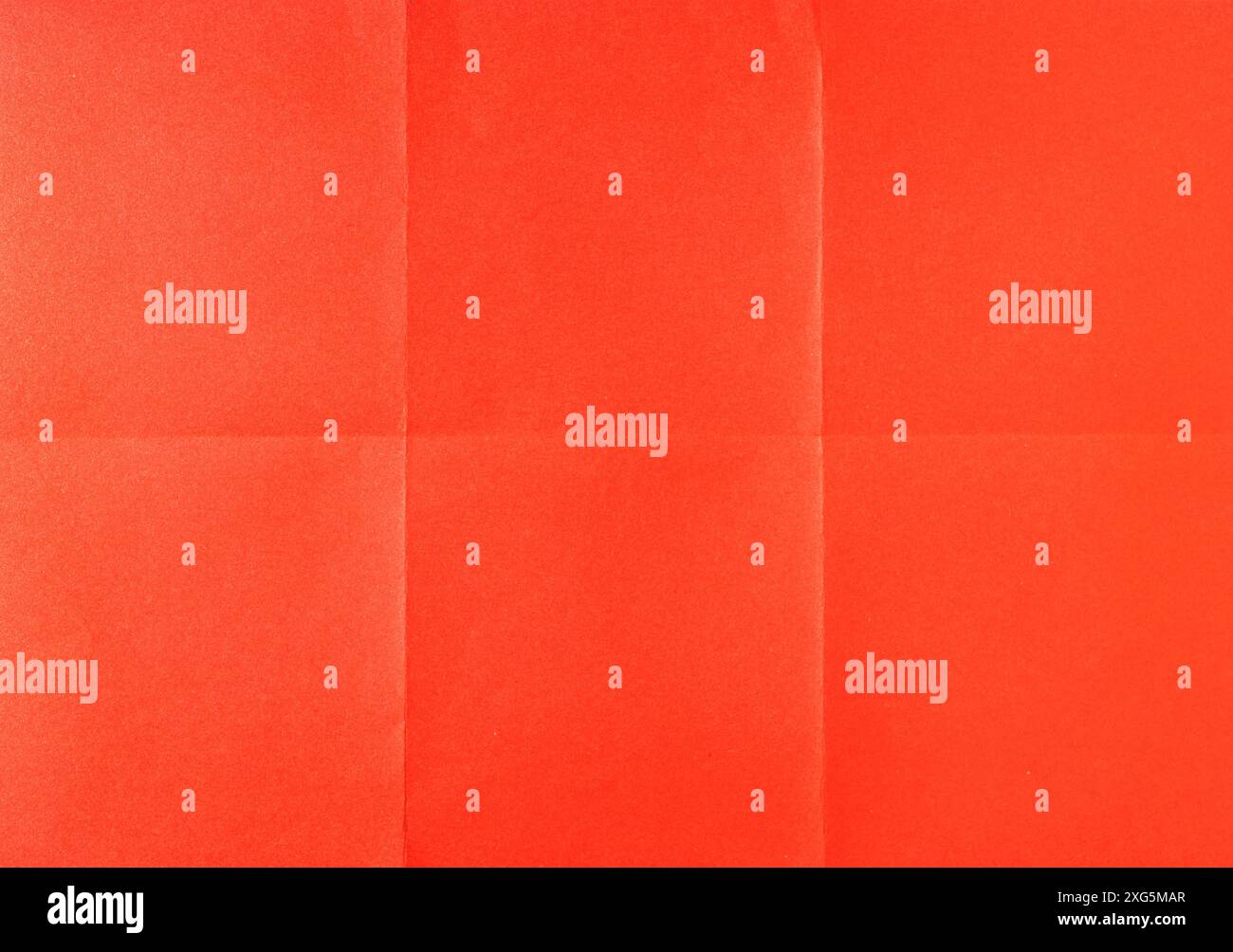 Red crumpled unfolded paper sheet texture background. Paper folded in ...