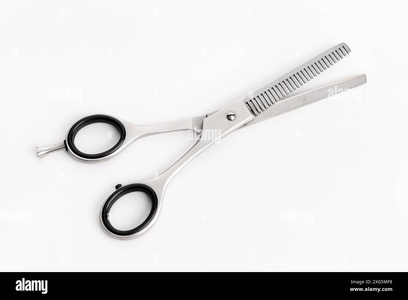 Barber scissors for sculpting isolated on white background. Stylish ...