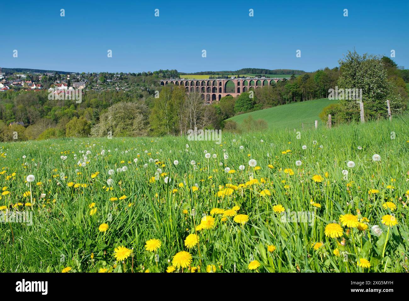 Goeltzschtalbruecke in Vogtland in Germany, Goeltzsch Viaduct railway ...