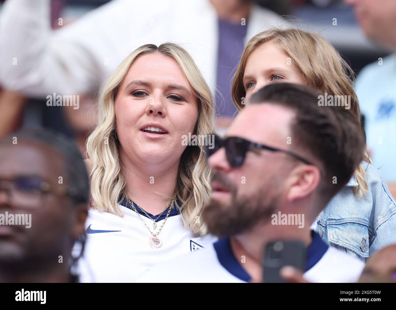 Dusseldorf, Germany. 6th July, 2024. Kate Kane, wife of Harry Kane of ...