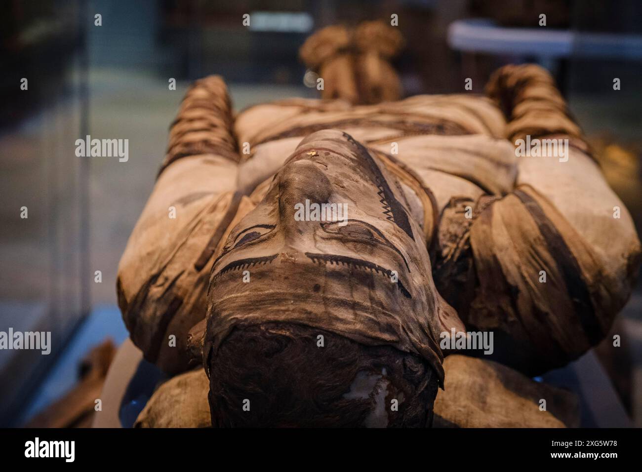 Mummy of a young man, after 305 BC, from Thebes, British museum, London ...