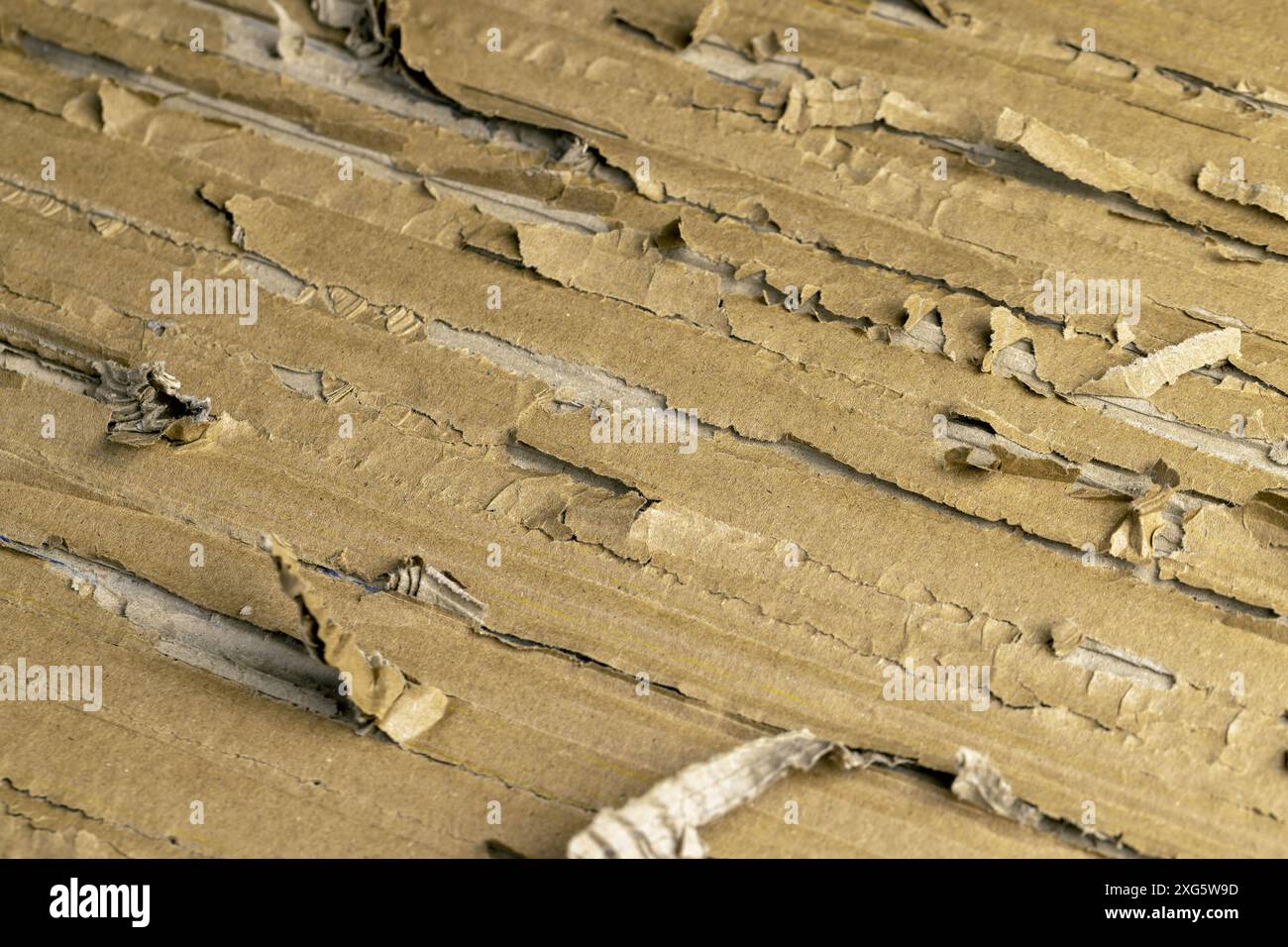 old crumpled and damaged waste paper cardboard, damaged packaging ...