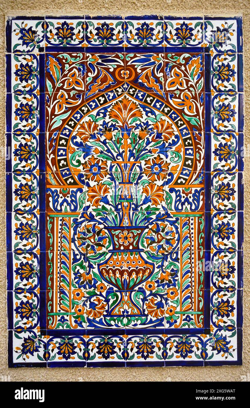 Sidi Bou Said, Tunisia. Ceramic Wall Tile Design from Nabeul Stock ...