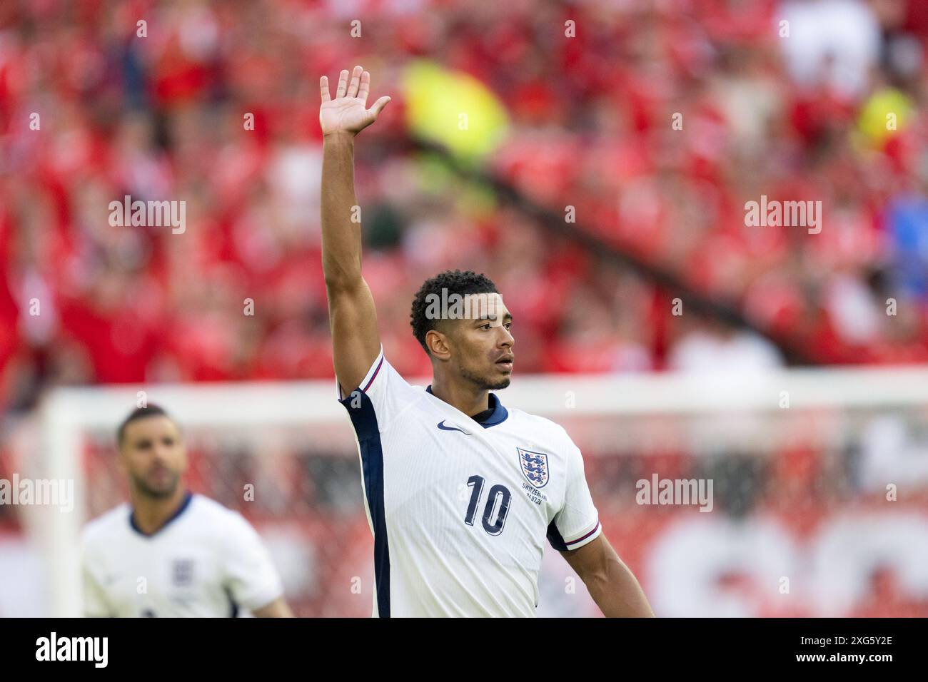 Dusseldorf. 6th July, 2024. Jude Bellingham of England reacts during ...