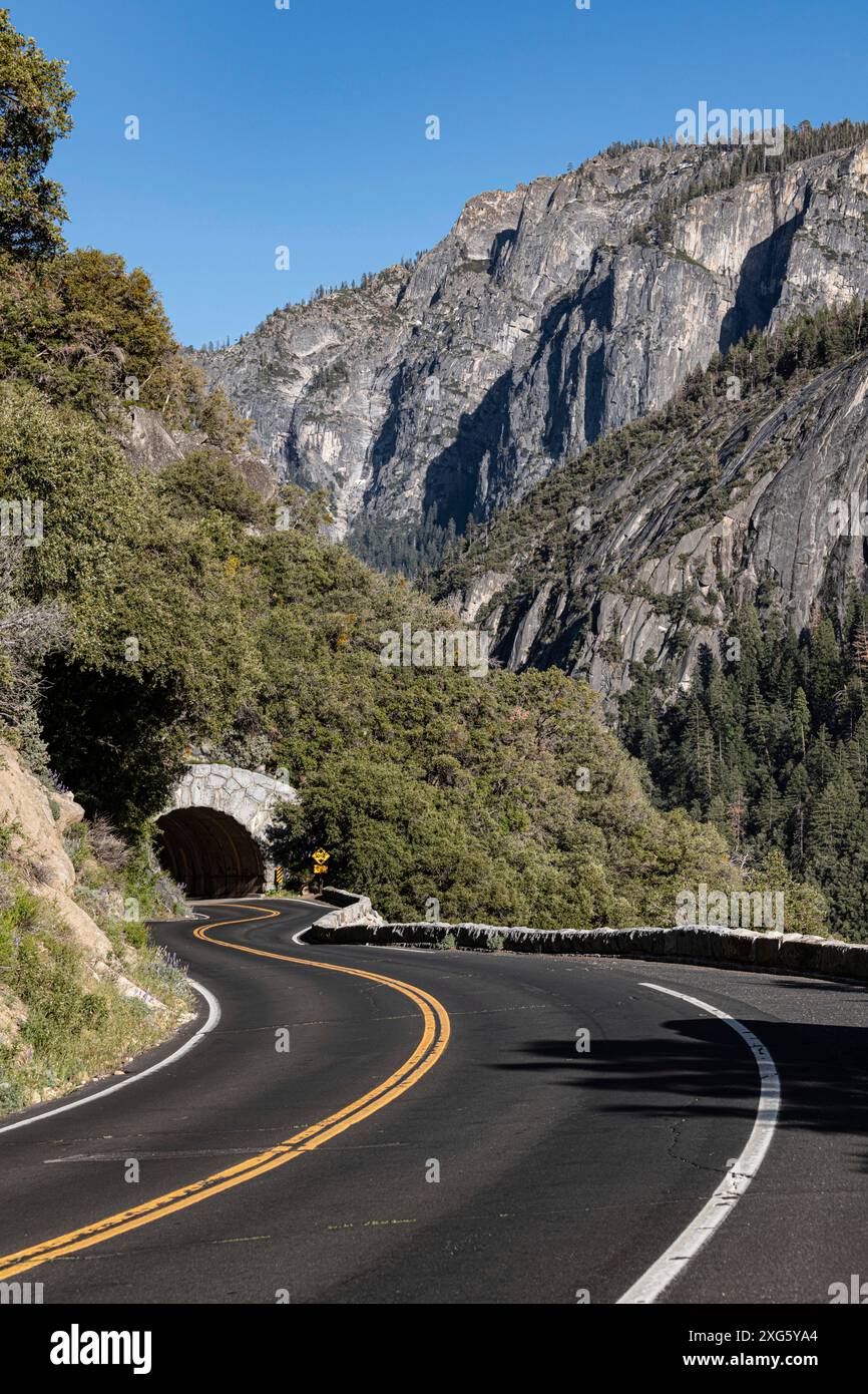 Curvy street in Yosemite National Park, California, USA Stock Photo - Alamy