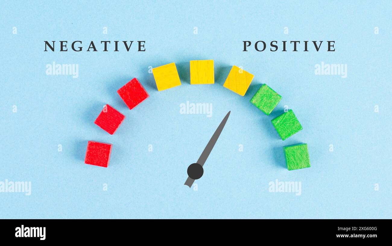 Tachometer negative and positive, business and service rating ...