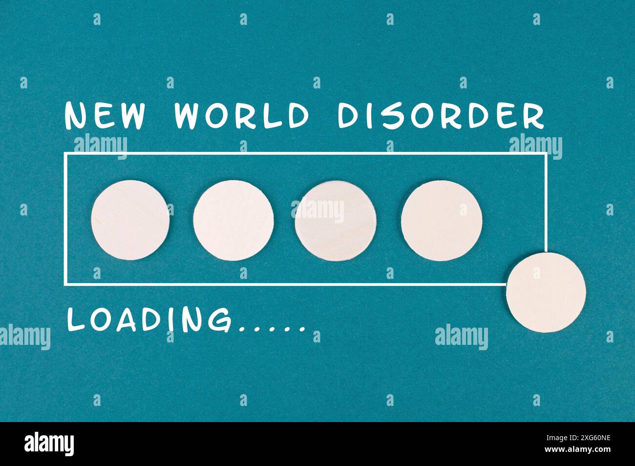 The words new world disorder are standing on a colored background ...