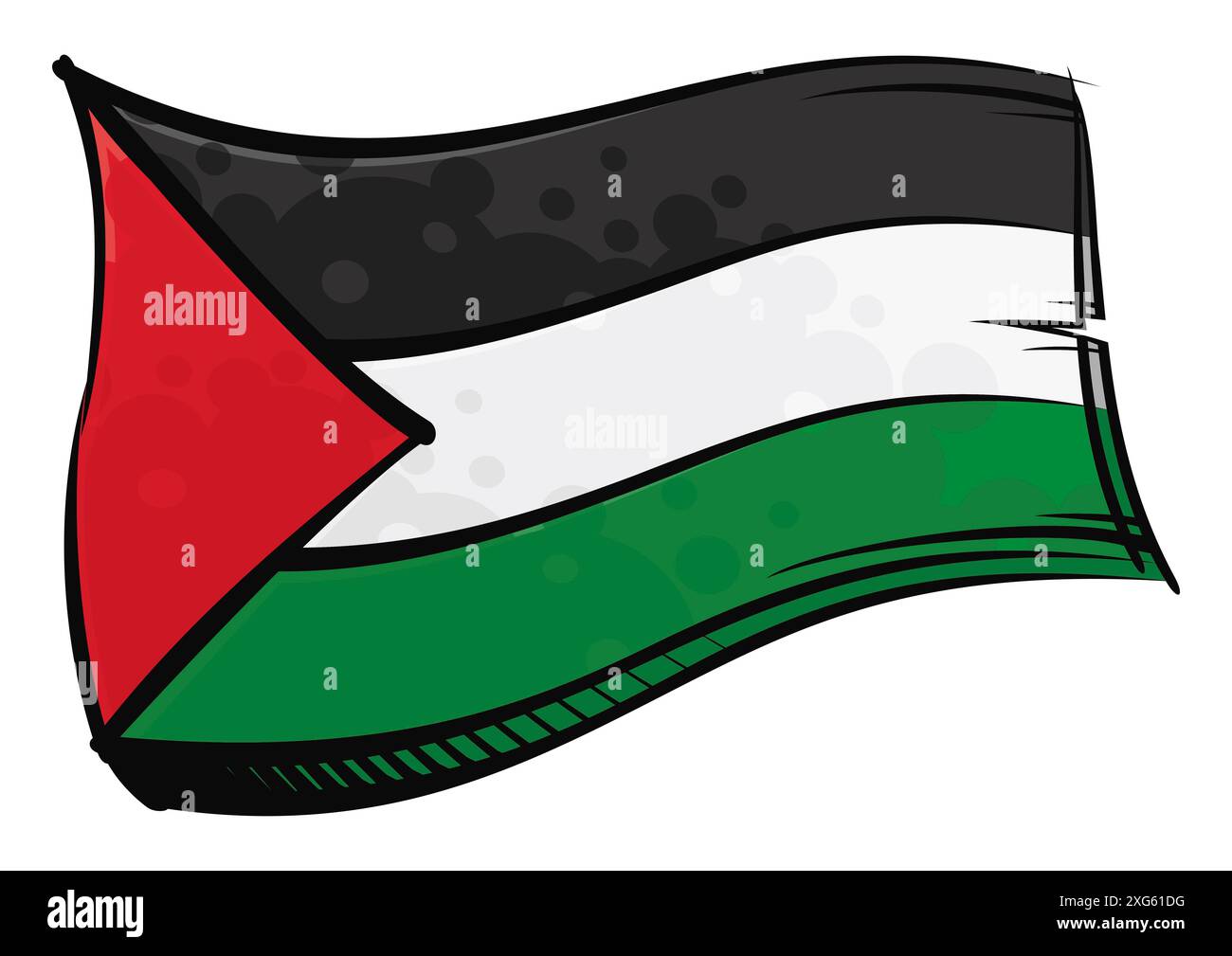 Palestine national flag created in graffiti paint style Stock Photo - Alamy