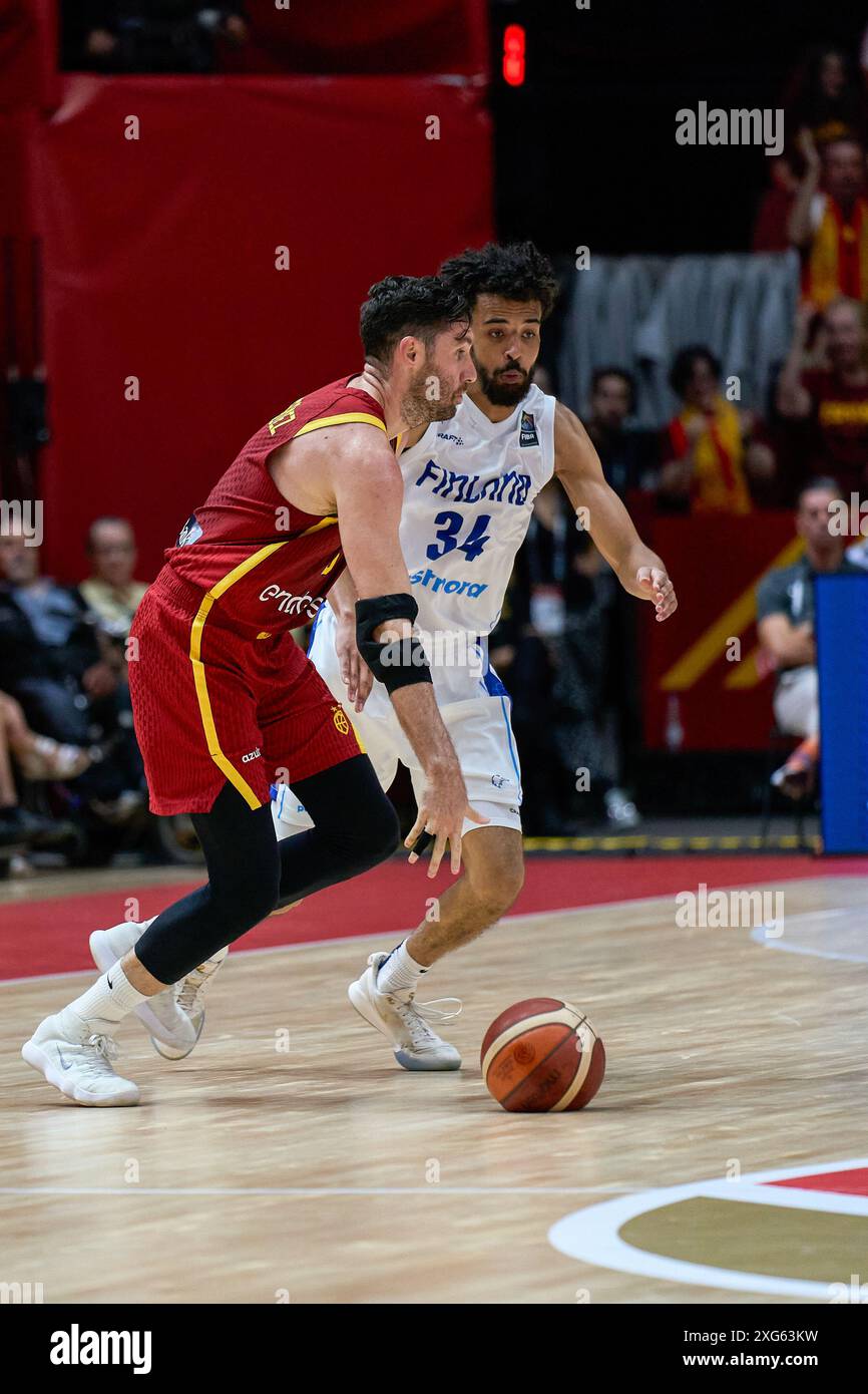 Valencia, Spain. 06th July, 2024. Rudy Fernandez from Spain team, Jacob ...