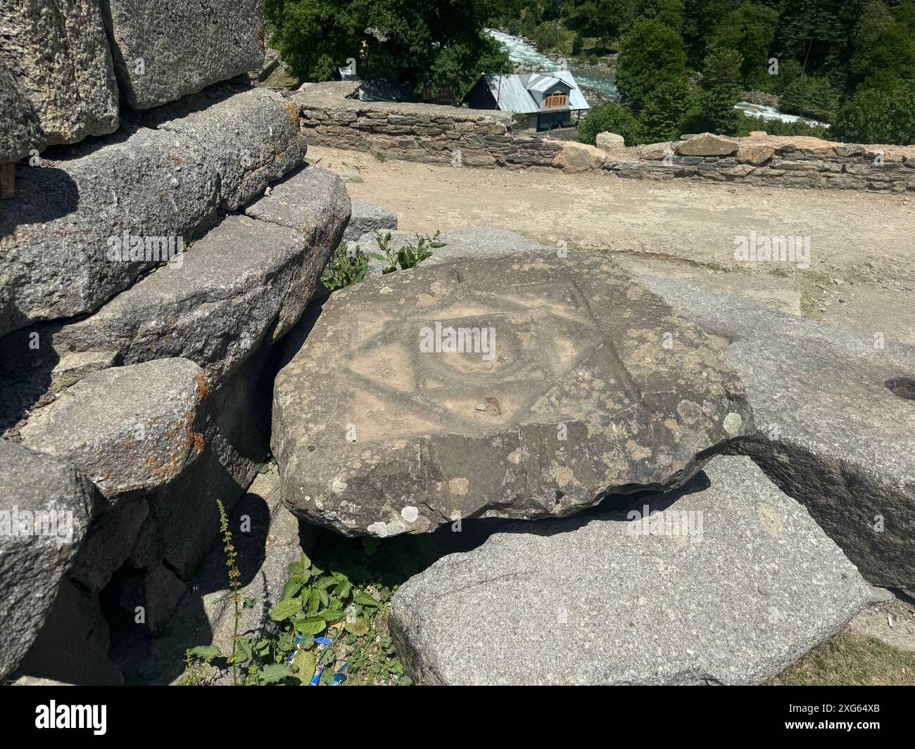 India. 6th July, 2024. Naranag is a Hindu temple which is surrounded by ...