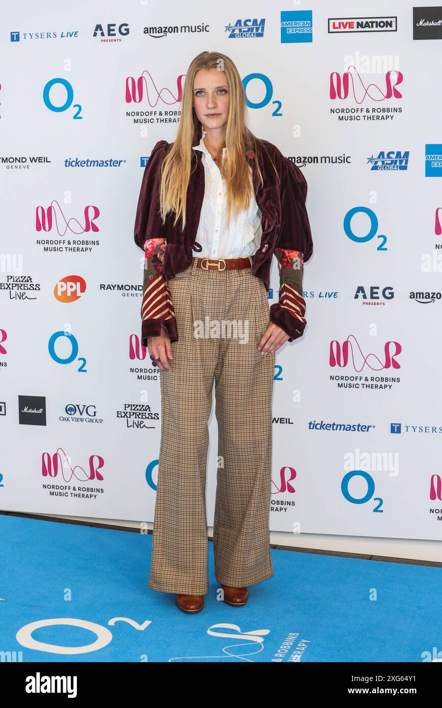 London, UK. 05th July, 2024. Poppy Lee Friar seen attending the Nordoff ...