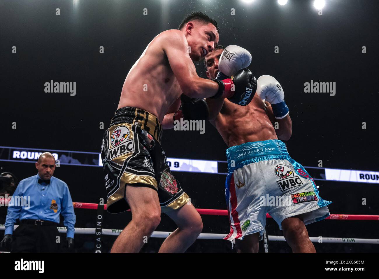 Ontario, California, USA. 6th July, 2024. Action between flyweights ...