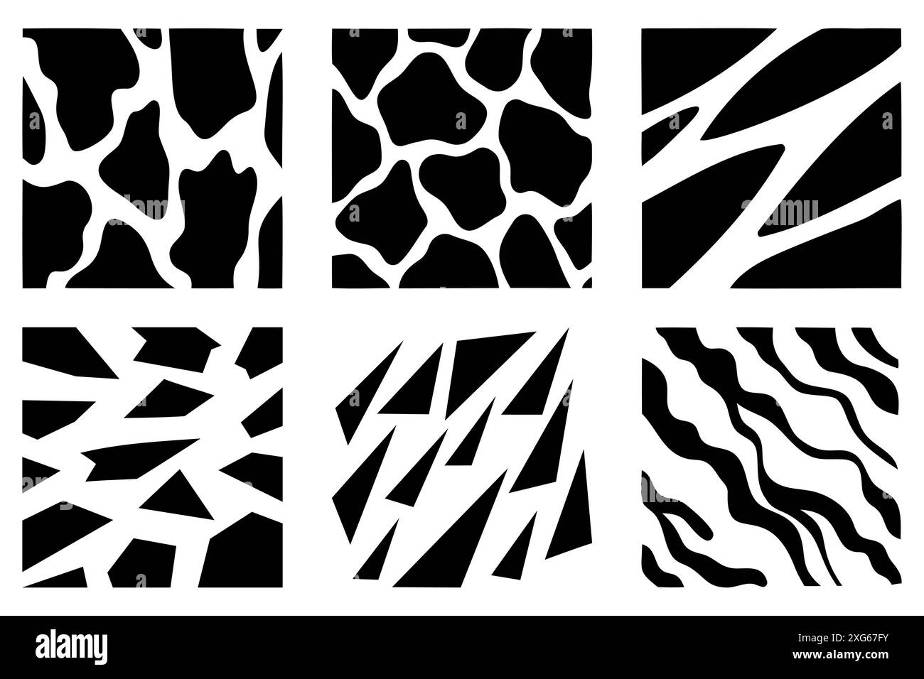 Set of texture of different shapes of figures. Set of banners of ...