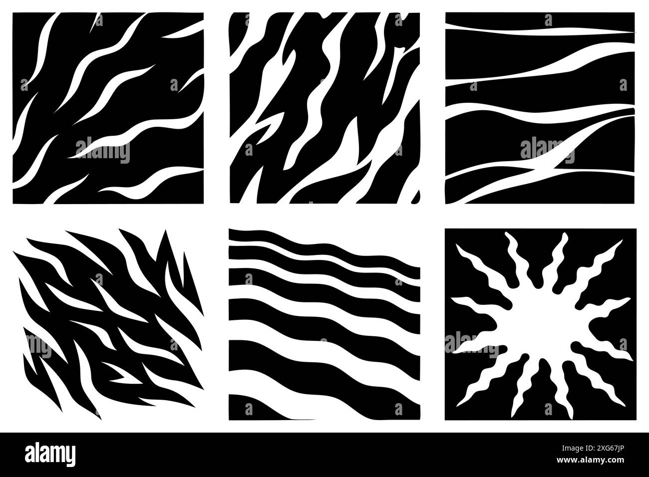 Set of texture of different shapes of figures. Set of banners of ...