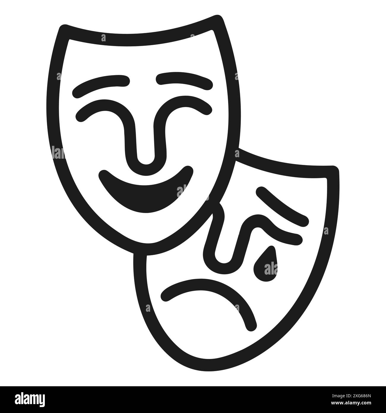 Theater Mask: Comedy and tragedy masks, representing drama and theater ...