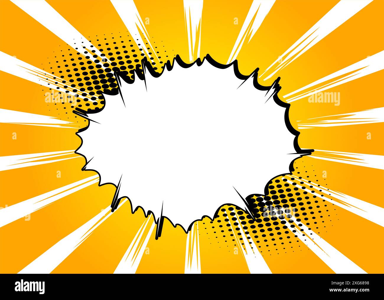 Simple Cartoon Background, comic book abstract speech bubble backdrop ...