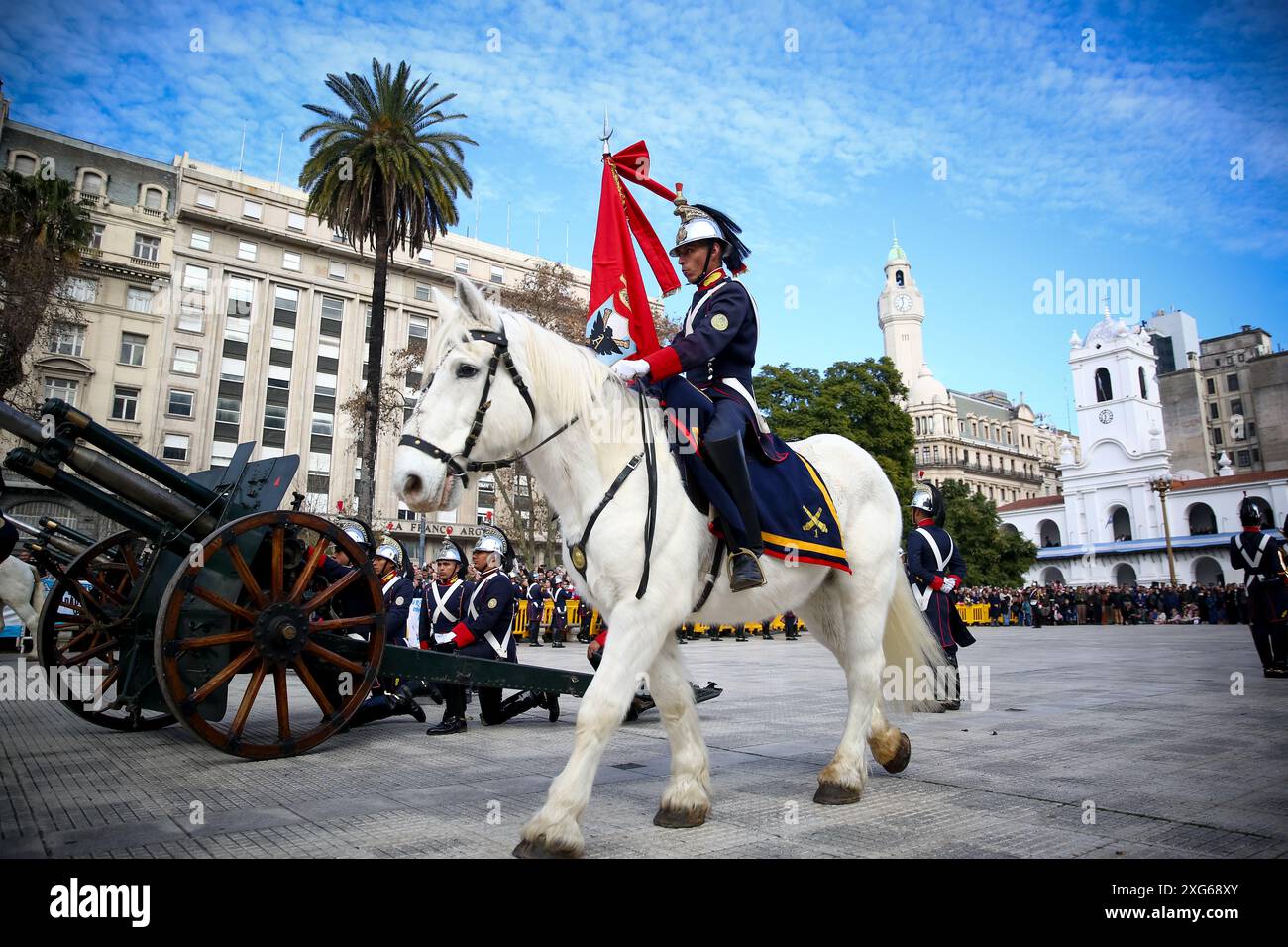 Buenos Aires, Argentina. 06th July, 2024. The 1st Artillery Regiment ...