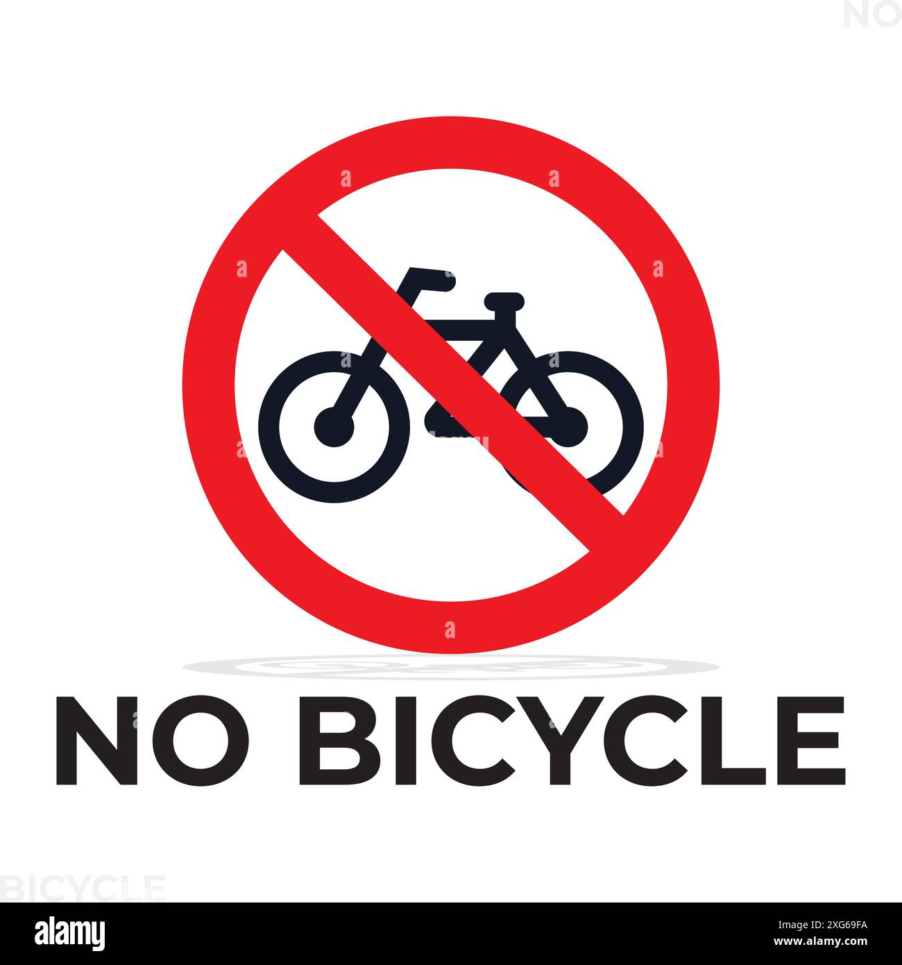 No bicycles warning sign. Perfect for backgrounds, backdrop, banner, sticker, icon, sign, symbol ...
