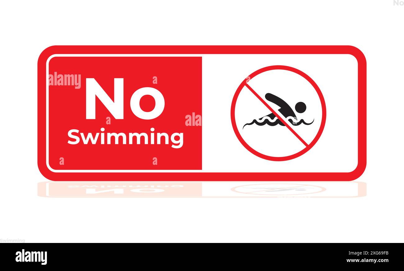 No Swimming Sign. Vector Stock Vector Image & Art - Alamy