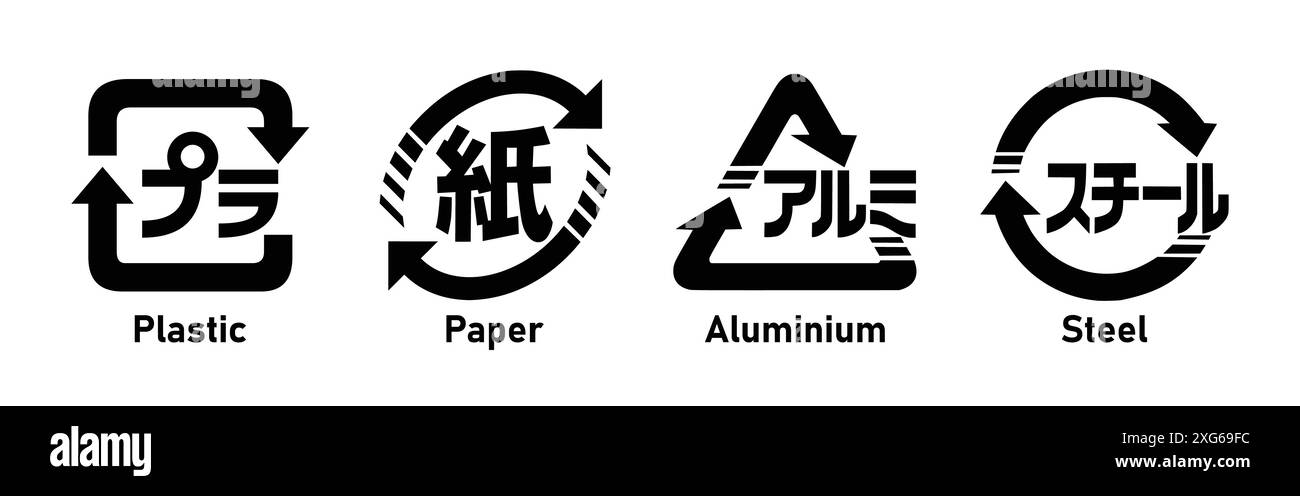 Japanese symbols icon set Cut Out Stock Images & Pictures - Alamy