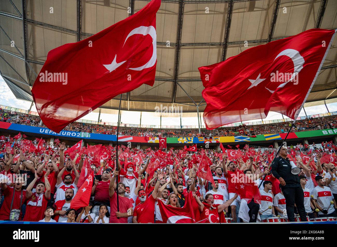 Berlin, Germany. 06th July, 2024. The Turkish fans during the 2024 UEFA ...